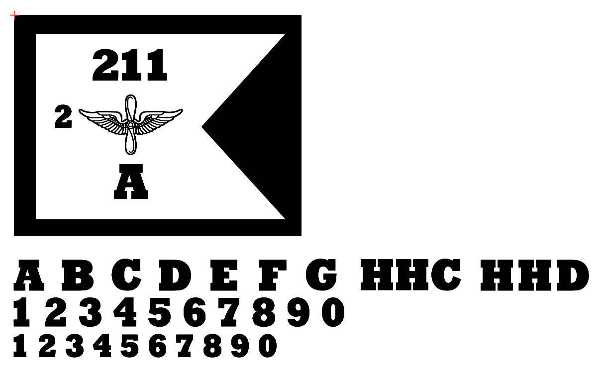 Army Aviation Company Guidon AND Branch Insignia (United States Army ...